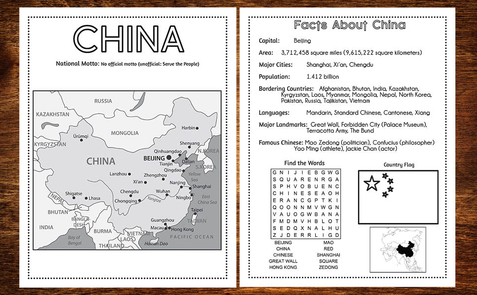 Asia Geography Activity Book – Dylanna Press